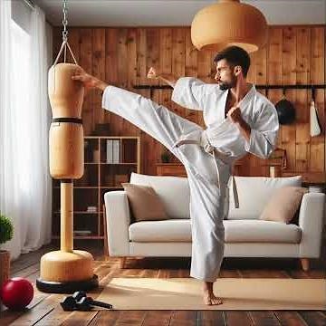 Kyokushin karate training at home