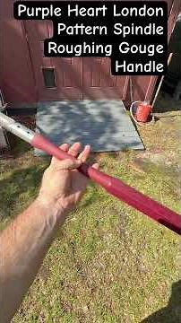 Purple Heart London Pattern Spindle Roughing Gouge Handle