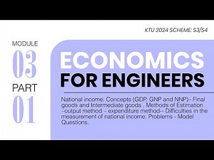 Part 1 of 2 | Module 03 | Economics For Engineers | KTU S3/S4 2024 Scheme