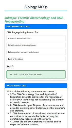 Forensic Biotechnology and DNA Fingerprinting