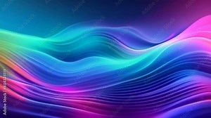 A mesmerizing abstract neon wave background in glitch art style, with distorted pixels and vibrant colors.