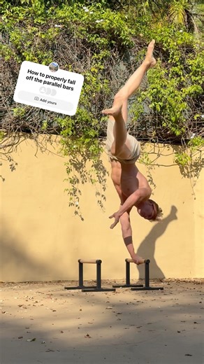 How to properly fall off the parallel bars