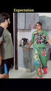 Expectation vs Reality 🤣 #reelsfb #viral #funny #prank | Couple Pranks