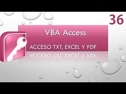 VBA Access Course. Accessing txt, PDF, and Excel files from VBA. V Interaction. Video 36