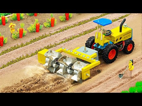 TOP DIY Making Rotary Tiller, Farming with Hand Pump Irrigation System 💧🚜 HP Mini DIY Tractor
