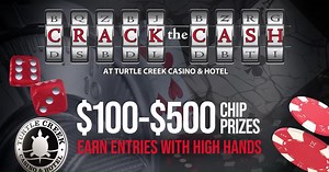 Join us every Thursday from 5 PM to 9 PM for an exhilarating opportunity to win amazing cash prizes! With hourly winnings between $100 and $500, the excitement is just a game away! Compete in Blackjack, Poker, Craps, Roulette, and more to rack up entries for our thrilling hourly drawings. Don’t miss out—play hard, win big, and experience the electrifying atmosphere at the tables! Details: https://bit.ly/3OLrUNW | Turtle Creek Casino & Hotel | Facebook