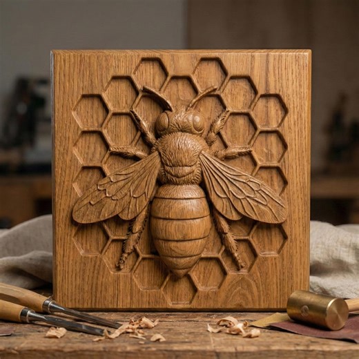 Honey Bee STL Bas Relief| Honeycomb Wall Art Relief | CNC & 3D Print | Digital Download - Etsy Canada