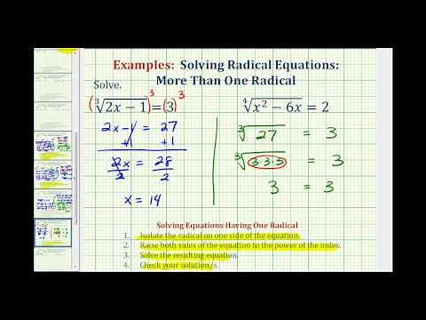 Ex: Solve Radical Equations - Cube Roots / Fourth Roots
