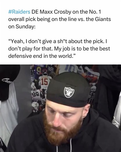 NFL Memes on Instagram: "Maxx Crosby has been one of the league’s most consistent edge defenders since entering the NFL. He’s recorded double-digit sacks in multiple seasons, routinely ranks near the top of the league in pressures and quarterback hits, and has logged some of the highest snap counts among defensive linemen. Crosby’s availability stands out just as much as his production, playing nearly every game while facing constant double teams and still finishing among the NFL leaders in pass