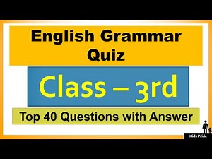class 3 grammar quiz questions with solution | quiz for grade 3