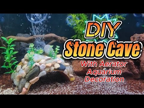 Making DIY Stone Cave for Fish | Aquarium Cave Decoration | DIY Aquarium Decorations Ideas