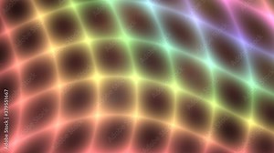 Ribbons of Rainbow Colours Muted Lights Light Bars Net Netting