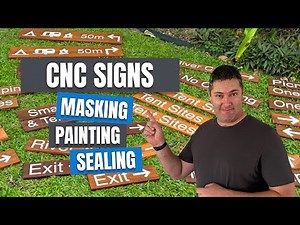 How to Make Wooden Signs On A CNC - How to Mask, Paint and Seal