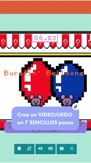 Te animamos a hacer un videojuego con Arcade en tan solo 7 pasos. Guiado, sencillo y divertido. Utiliza la web gratuita Makecode #Arcade y encontrarás varios “skillmaps” a modo de tutoriales y, siguiéndolos acabarás teniendo un videojuego funcional. ¡Anímate con el Burstin Ballons! 🎈 Si te interesa el contenido que compartimos: 💖 ¡Dale amor! 🌟 Síguenos 📲 Guárdalo para más tarde #steam #steameducationforkids #proyectosencasa #programacion #programadoras #arcade #videojuegos🎮 #edutok #edutech