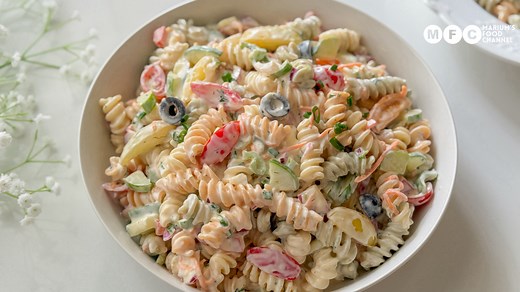 Creamy Pasta Salad Recipe | Easy & Refreshing Summer Salad. Trust Me This Creamy Summer Pasta Salad is the Best You’ll Ever Try! This creamy summer pasta salad combines fresh vegetables with a rich, flavorful dressing, making it the perfect dish for picnics, BBQs, or any light, refreshing meal. ✨Ingredients •250g Rotini pasta (you can also choose your favorite pasta)•1tsp Salt•1 Cucumber (diced)•A handful of Cherry or grape Tomatoes •1 Green & Red Capsicum (chopped)•1 Carrot (shredded)•1 red Oni