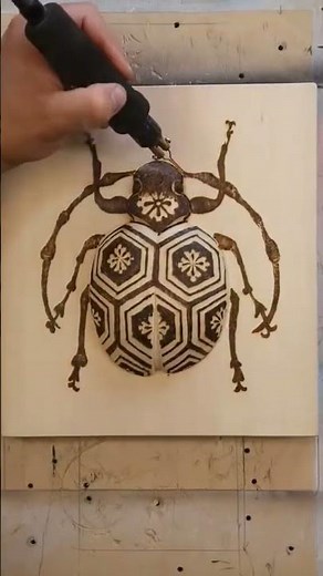 A perfect blend of carving and pyrography traditional craft you'll fall in love with at first sight