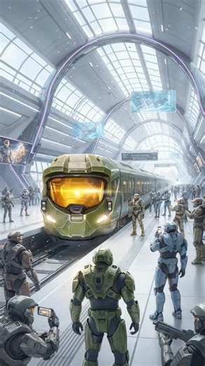 Master Chief Collection-themed train. #halothemasterchiefcollection