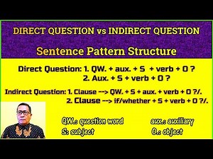 DIRECT QUESTION vs INDIRECT QUESTION IN ENGLISH