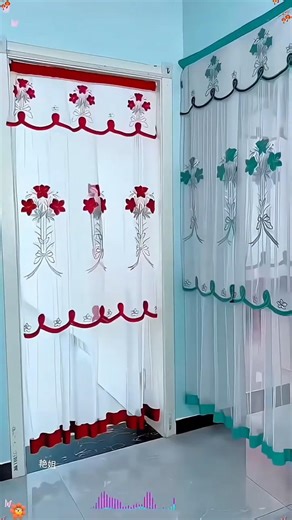 This beautiful double-panel lace lily curtain features adhesive backing and is designed to protect