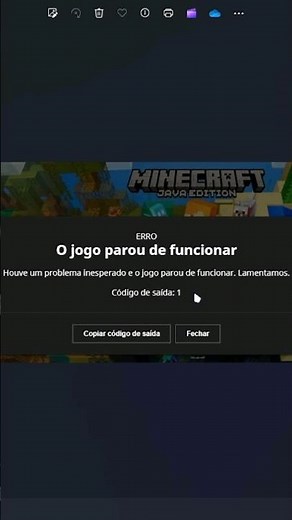 COMO RESOLVER CÓDIGO DE SAÍDA 1 #minecraft #minecraftshorts ##minecrafthacks #minecrafttutorial
