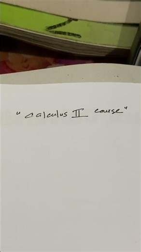 Calculus II Course