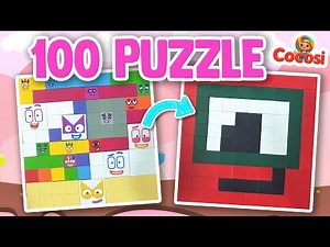 Building up Numberblocks to 100 | Numberblocks Puzzle | Adding a Stack of Blocks to Make 100