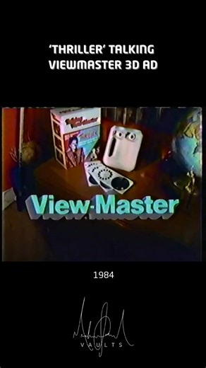 MJJVaults on Instagram: "An original 1984 ad for the Thriller Talking View-Master 3D, a perfect snapshot of just how massive the Thriller era really was. At the height of the album’s global dominance, Michael Jackson wasn’t just ruling music and television — he was everywhere, crossing into toys, collectibles, and pop culture in ways no artist had before. This View-Master release brought the Thriller world into homes in full 3D, pairing visuals with audio to recreate the atmosphere of the era fo