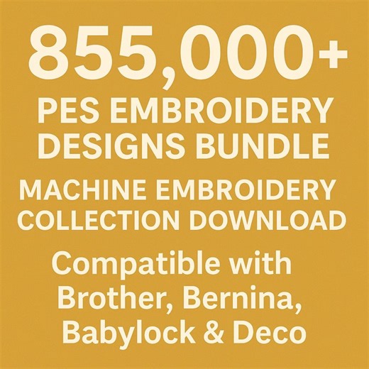 PES Embroidery Designs Bundle: 855,000  Patterns (digital Download) - Etsy