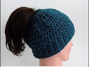 EASY - How to Crochet a Chunky Messy BUN HAT or FULL HAT or HEADBAND - Free Crochet Pattern