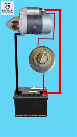 Starter motor wiring detail