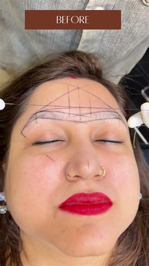 Eyebrow Microblading Before & After 😱 | Amazing Transformation ✨ #shorts