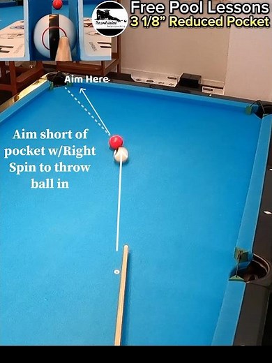 Aiming Pool shots with outside spin (Free Pool Lessons)
