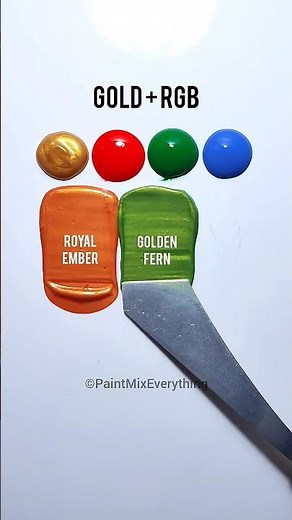 Mesmerizing Gold & RGB Color Fusion | Satisfying Paint Mixing #shorts #colormixing #acrylicpaint