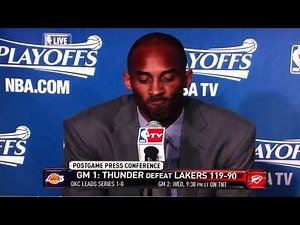 Kobe Answers Question After Thunder Rout
