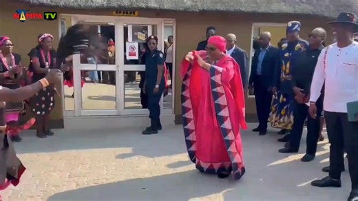 6.3K views · 82 reactions | DANCE: President Netumbo Nandi-Ndaitwah showcased her traditional dancing skills upon arrival at the opening of the 26th Annual Meeting of the Council of Traditional Leaders currently underway at Ondangwa. (Video: Maria David) #NampaTV | Namibia Press Agency | Facebook