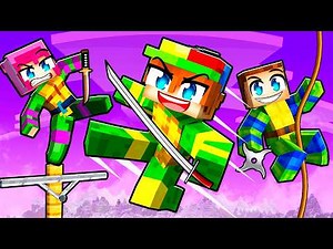Becoming NINJA TURTLES In Minecraft!