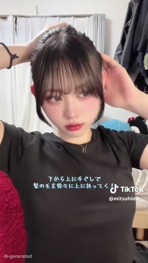 ゴム一本で簡単お団子ヘアの作り方