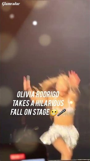 Olivia Rodrigo Takes a Fall During Performance – Viral Moment. #oliviarodrigo #swifties #viralshort