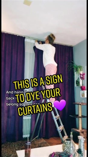 DIY: Dark Violet Curtain Paint Tutorial