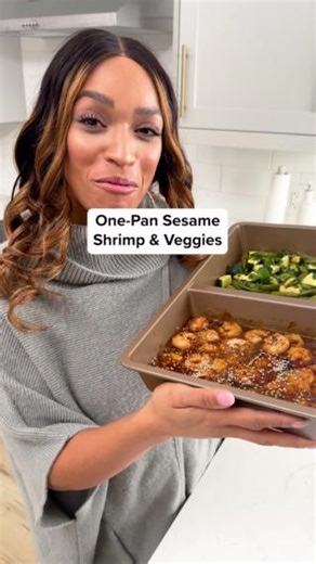 1.1K views · 16 reactions | ✨ Spice up your dinner routine with our One-Pan Sesame Shrimp and Veggies cooked to perfection in the GoodCook BestBake MultiMeal Nonstick Textured Carbon Steel Divided Oblong Pan! 復 Effortless cooking, easy cleanup, and a delicious meal all in one.  #GoodCook #GoodCooking #GoodCookMagic #OnePanDinner #EasyCooking Add to your collection here: https://ow.ly/fE6k50QpHOZ | GoodCook | Facebook