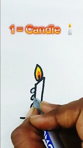 Easy drawing for kids 🖍️Number 1✨