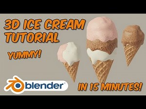 Ice Cream In Blender - 3D Modelling & Rendering Tutorial (Beginner)