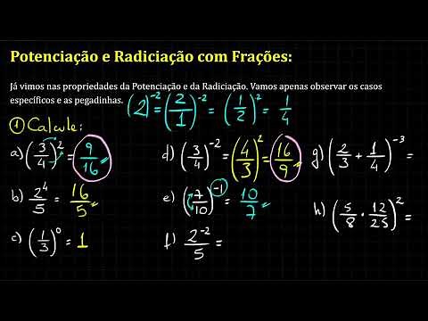 🔴 OPERAÇÕES COM FRAÇÕES - Potenciação e Radiciação com Fração (Raiz Quadrada de Fração) | MAB #55