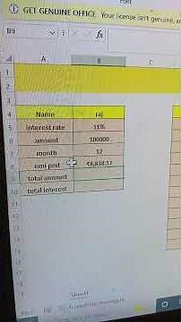 MS Excel PMT Formula | Loan EMI Calculation Step by Step | Excel Loan Account Tutorial🤔#shortsfeed 👍