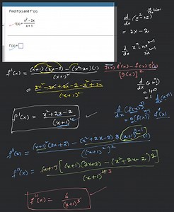 Find f^{\prime}(x) and f^{\prime \prime}(x).f(x)=\frac{x^{2}-2... | Filo