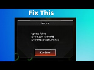 How to fix "Network Anomaly" error on apex legends mobile | fix 154140715 on apex legends mobile