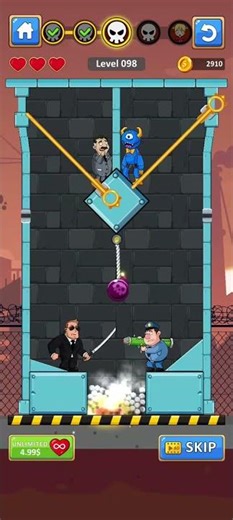 Blue Monster Pin Lvl 98 gameplay (iOS Android)