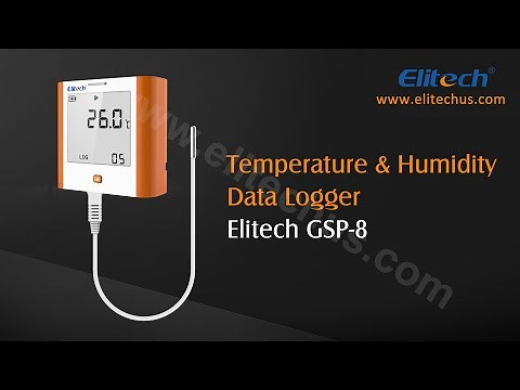 Elitech GSP-8 Temperature and Humidity Digital Data Logger Max/Min Value Display 2-Year Certificate