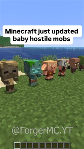 ForgerMC | Baby hostile mobs have just been updated to have a new look in Minecraft. Note blocks also have a new instrument sound that can be made... | Instagram