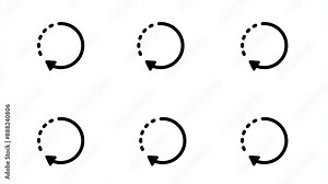 set circular timers displaying various time intervals 5 to 60 minutes for time management, scheduling apps, and countdown graphics.